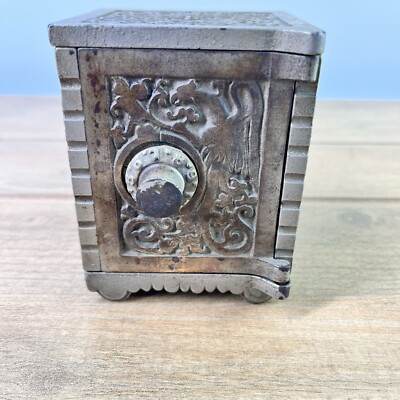 Antique KENTON 1890s Cast Iron Metal Still Coin Bank Combination Safe ...