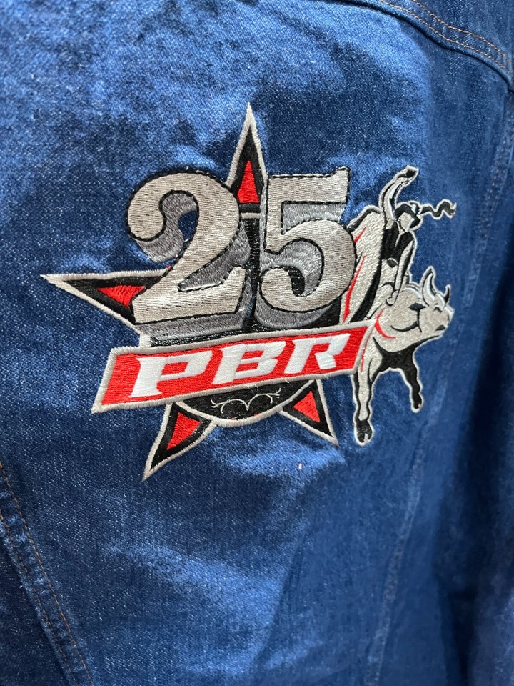 Wrangler® Men's PBR 25th Anniversary Denim Jacket 74145BR | eBay