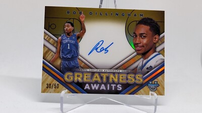 2023-24 Bowman Best U Rob Dillingham On Card Auto #/50 GOLD Greatness ...