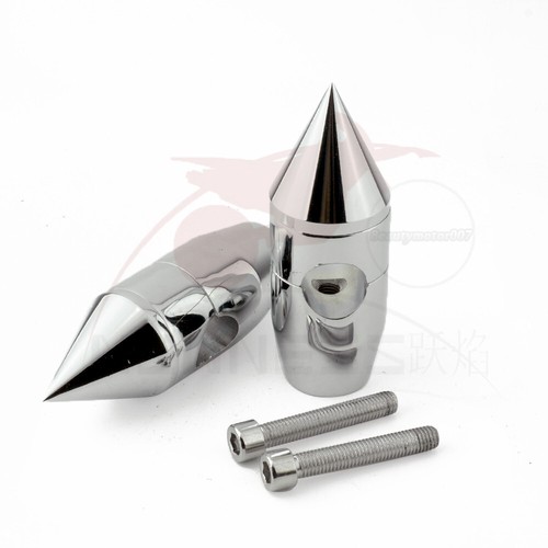 1" 25MM Chrome Spike Handlebar Risers For Harley Softail Dyna Sportster ...