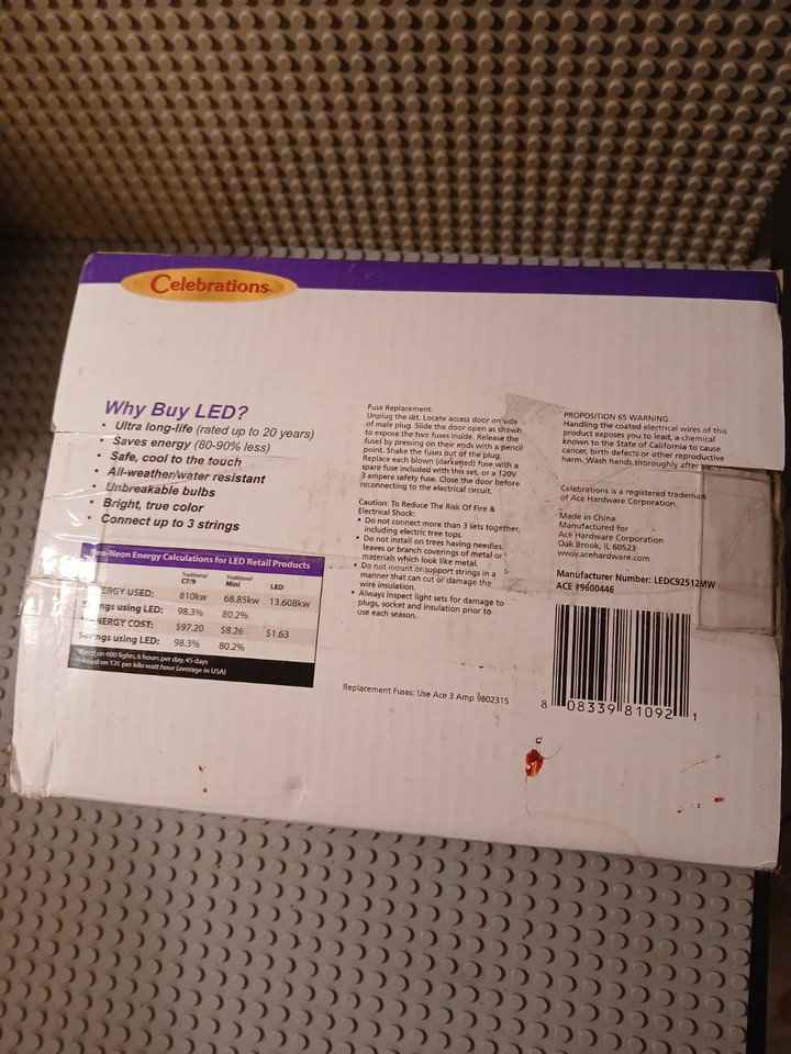 Celebrations C9 LED Christmas multi color pine cone Bulbs lights F Box ...