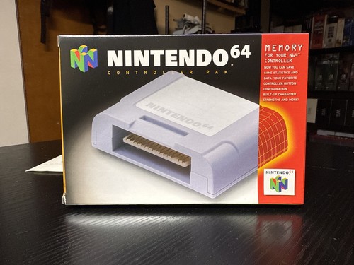 Nintendo 64 Controller Pak OEM N64 Memory Card Complete in Box ...