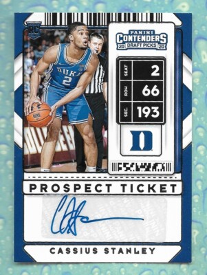 CASSIUS STANLEY 2020-21 PANINI CONTENDERS GREEN ROOKIE AUTOGRAPH AUTO ...