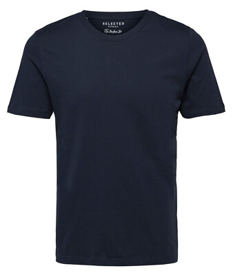 Selected Homme The Perfect Tee Prima Cotton Mens Dark Sapphire T-Shirt ...