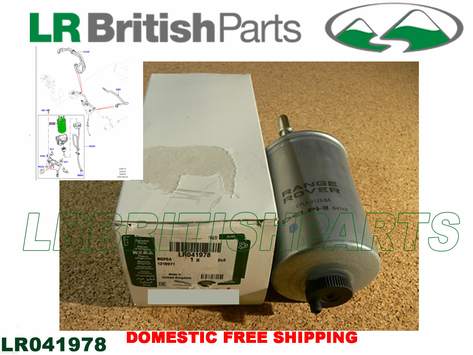 GENUINE LAND ROVER FUEL FILTER RANGE ROVER 13 ON SPORT 14 ON DISCOVERY ...