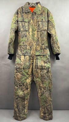 Vintage Cabelas Coveralls Men Medium Trebark Camo Reversible Blaze ...