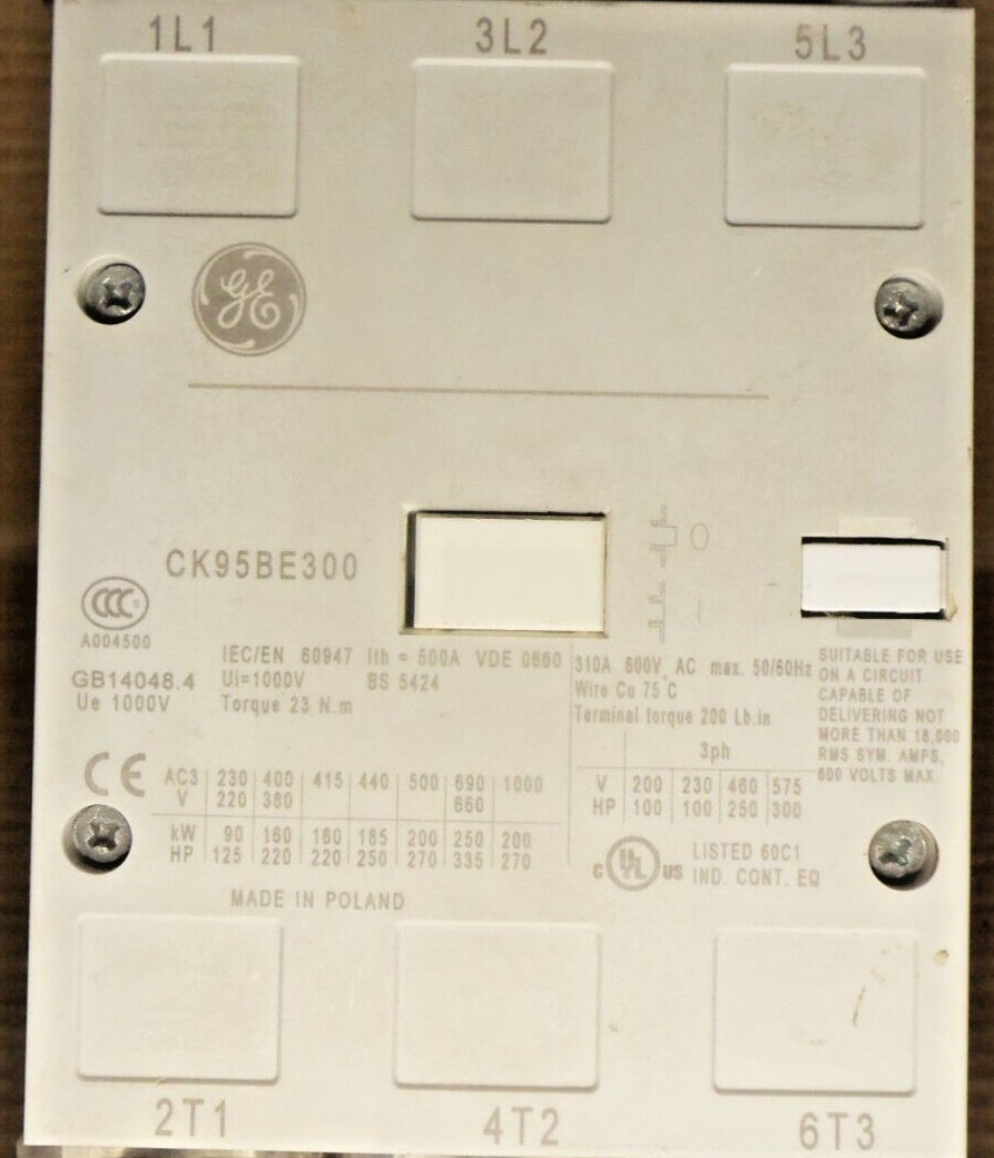 GE General Electric CK95BE300 Contactor 600v 310a for sale online | eBay