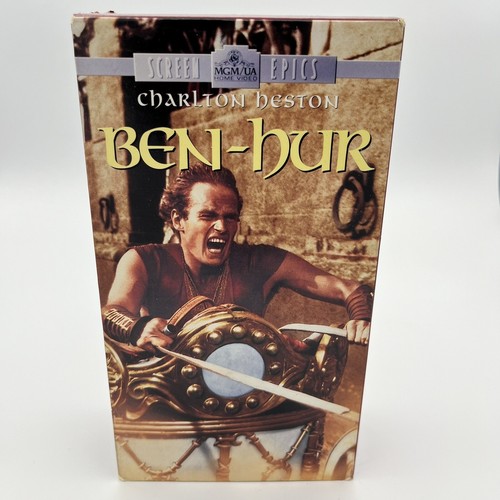 Ben Hur VHS 1959 2 Tape Set MGM Charlton Heston Family Action Adventure ...