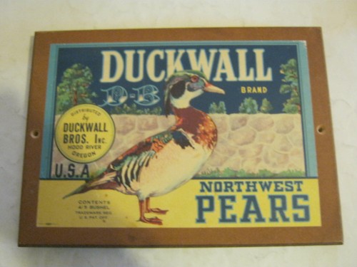 Wall Plaque: Duckwall Brand Northwest Pears advertisement (033-1) | eBay