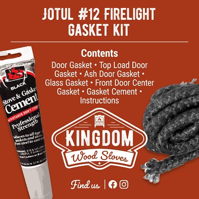 Jotul Wood Stove #12 Firelight Gasket Kit W/cement *FREE Shipping!* | eBay
