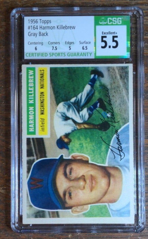 1956 Topps Gray Back #164 Harmon Killebrew CSG 5.5 EX+ HOF 2nd Year! | eBay