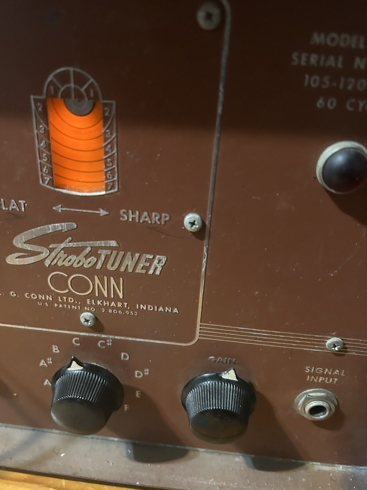 CONN Strobotuner Model ST2 1950 LIGHTS UP SPINS DOES'T WORK TESTED BY ...