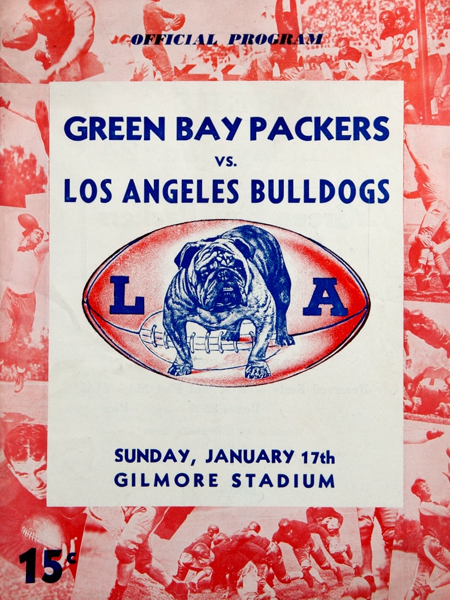 1937 GREEN BAY PACKERS VS L.A. BULLDOGS NFL FOOTBALL PROGRAM PHOTO 8 ...