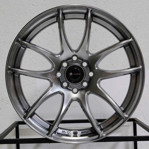 1-New 17" Vors TR4 Wheel 17x8 4x100/4x114.3 35 Hyper Black Rim 73.1 ...