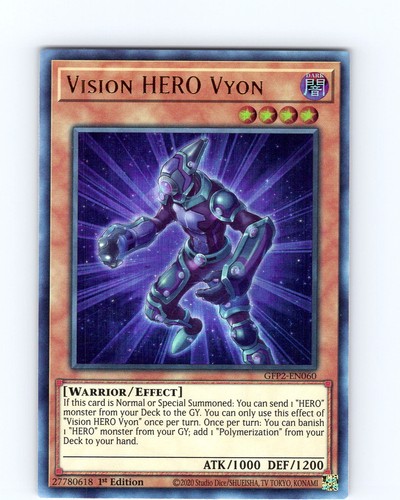 Yu-Gi-Oh TCG Vision HERO Vyon GFP2-EN060 1st Edition Ultra Rare Card NM ...