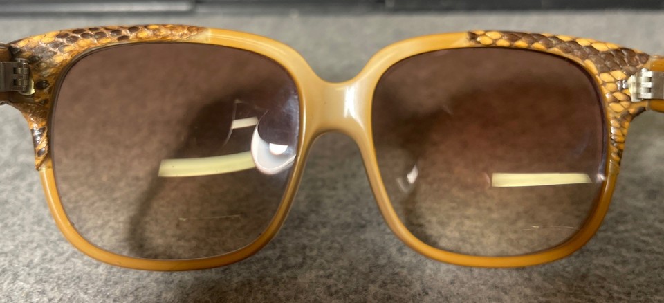 Emmanuel Khanh Snake Skin Sunglasses 8080 49 Handmade in France VTG ...