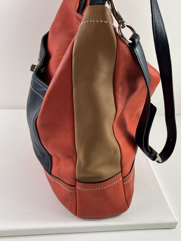 Coach Park Color Block Vermilion Multicolor Hobo Shoulder Crossbody Bag ...