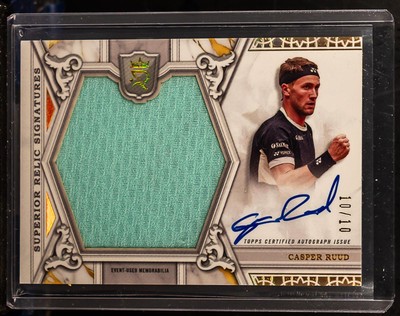Casper Ruud 2024 Topps Royalty Collection Superior PATCH Signature Gold ...