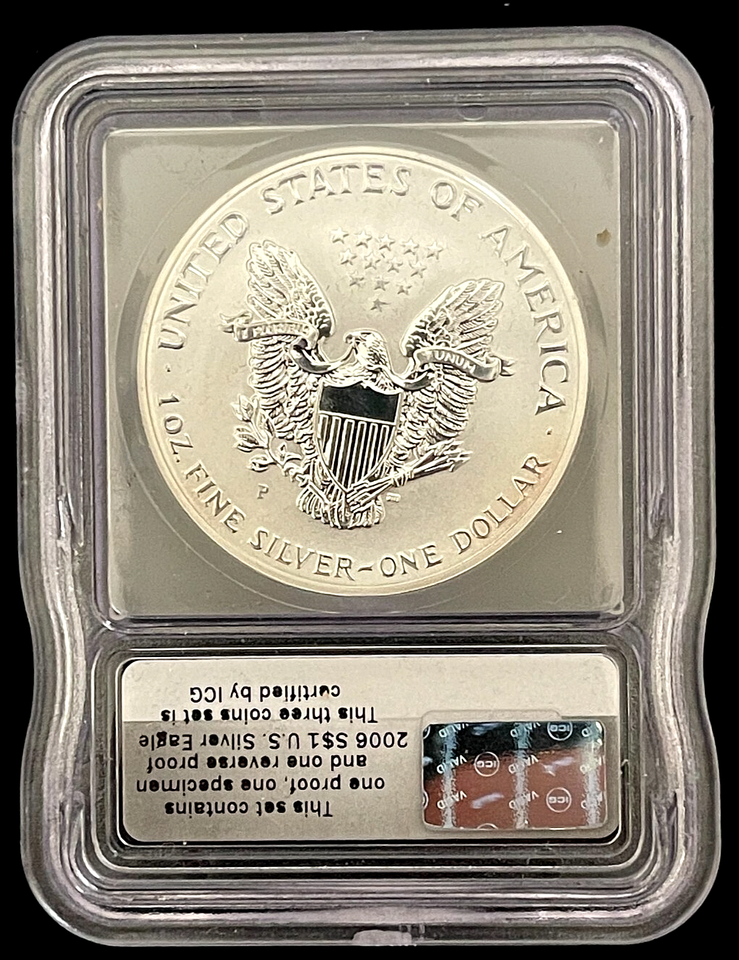 2006 P Reverse Proof Silver Eagle ICG RP69 DCAM From 20th Anniversary ...