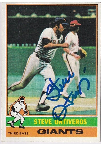 Steve Ontiveros 1976 Topps RARE SIGNED CARD TOUGH AUTOGRAPH San ...