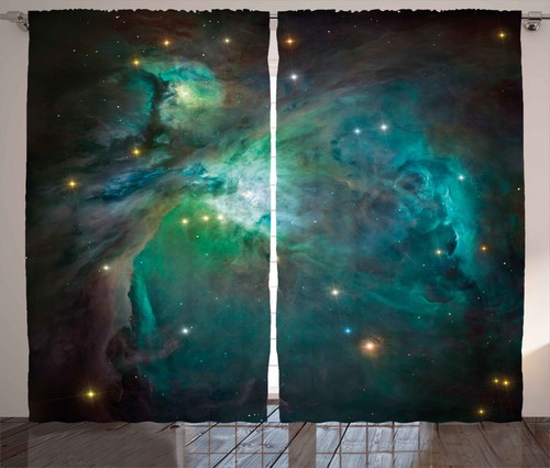 Space Curtains Nebula Star Dust Cloud Window Drapes 2 Panel Set 108x84 ...
