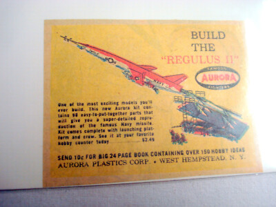 1959 Ad The Regulus II Plastic Model Aurora Plastics Corp., West ...