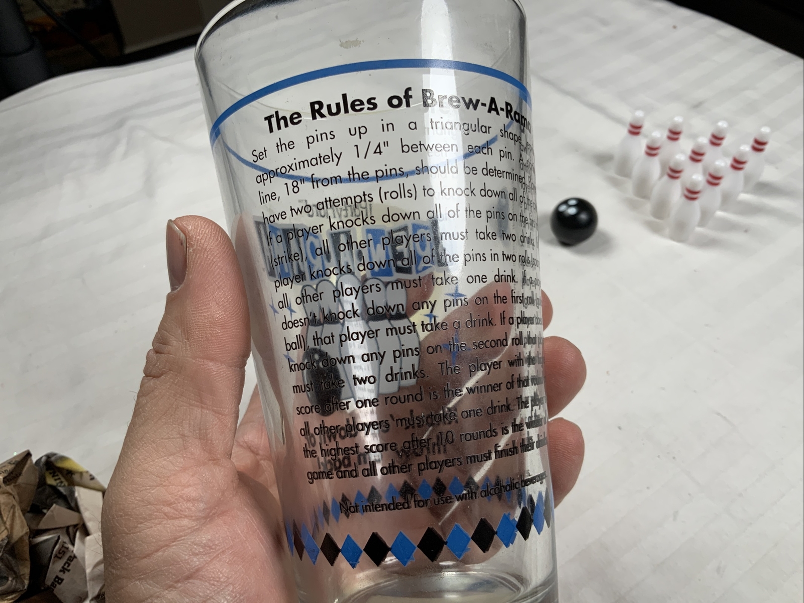 ICup IPartyHard Brew-A-Rama Bowling Drinkware 10 Mini Pins & Ball #SH ...