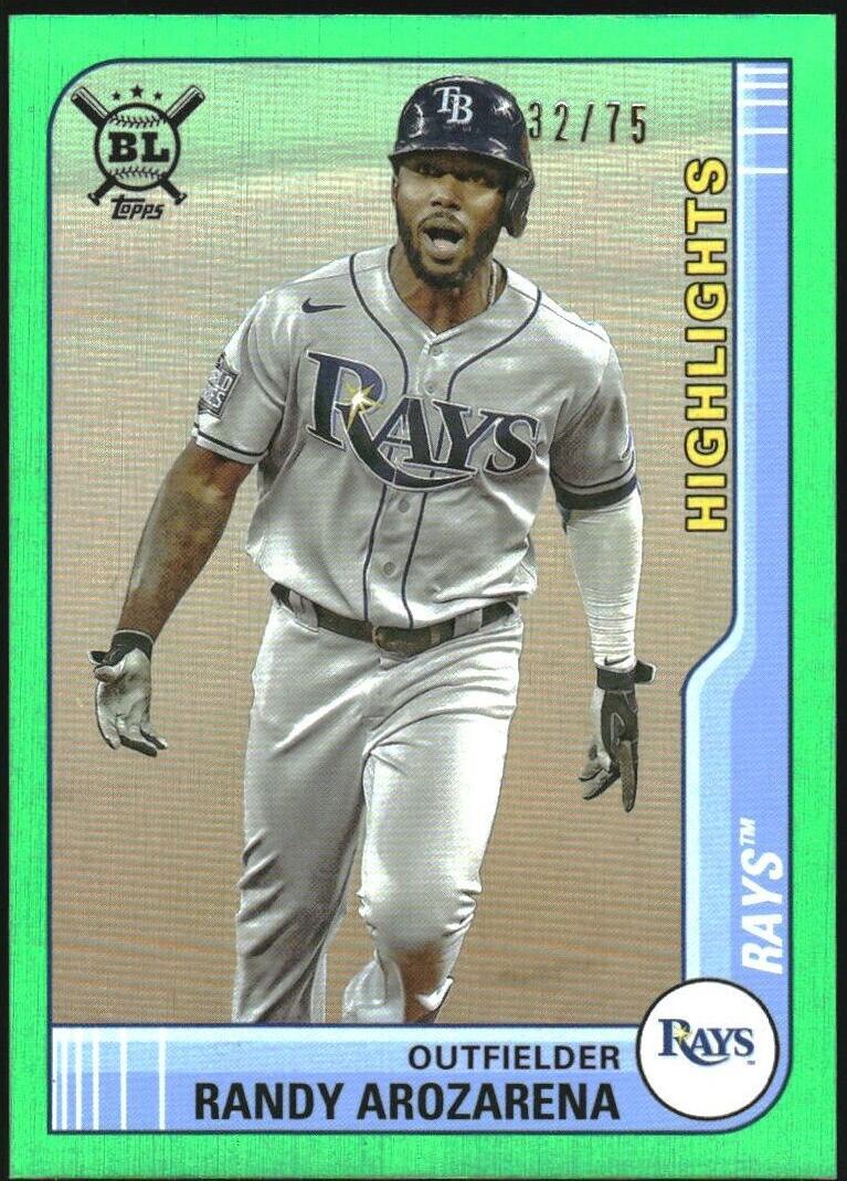 2021 Topps Big League - Highlights Randy Arozarena #287 Green Foil /75 ...