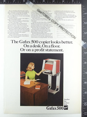 1968 ADVERTISING ADVERTISEMENT for Gafax 500 copier copy machine | eBay
