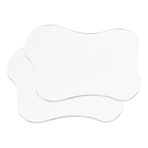 2pcs Acrylic Irregular Coaster, Coffee Cup Coaster Mug Pad 4.7"x4 ...