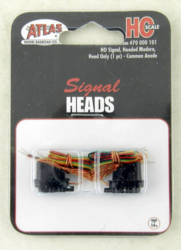 HO Scale Signal Heads, Hooded Modern, Head Only (1 pr) - Atlas ...