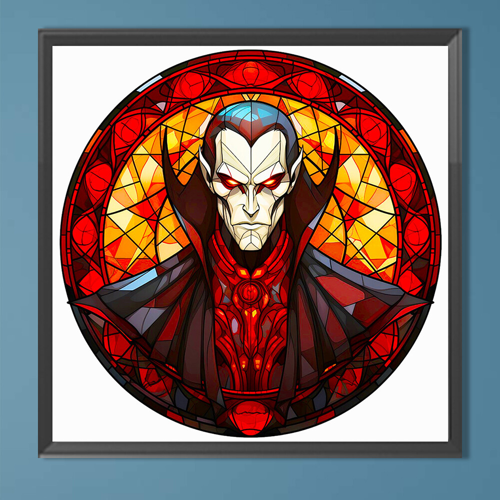 5D DIY Full Round Drill Diamond Painting Glass Halloween Vampire Kit ...