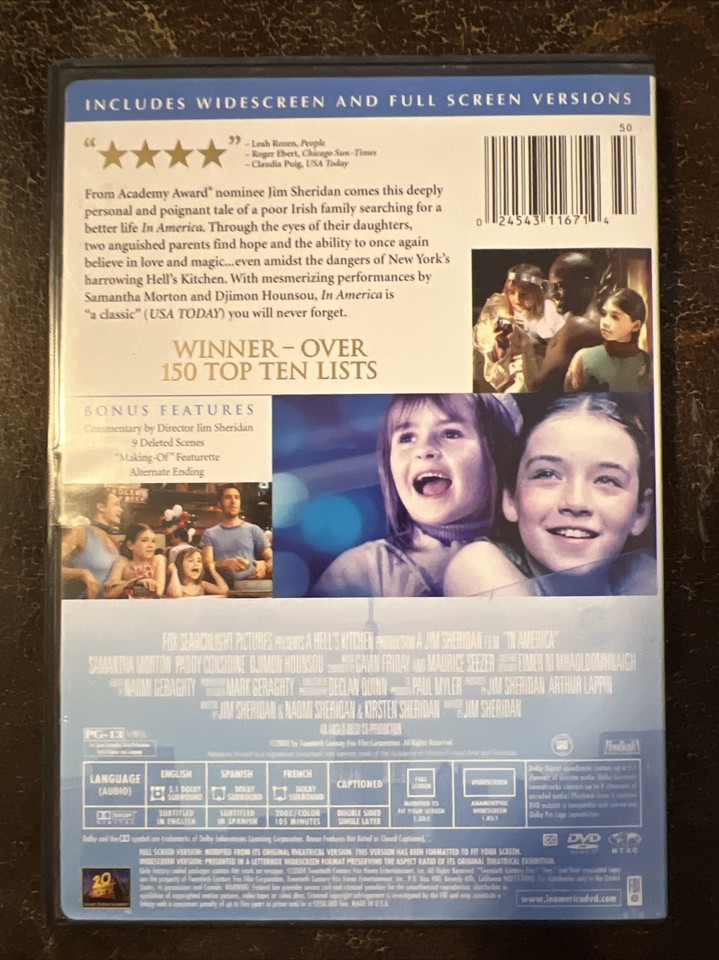 In America (DVD, 2004, Widescreen/Pan & Scan) 24543116714| eBay