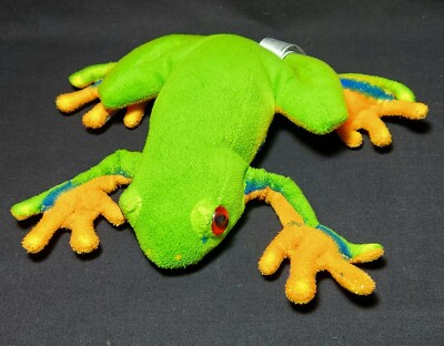 2010 Fiesta 9" Red Eyed Green Orange Tree Frog Plush Stuffed Animal ...
