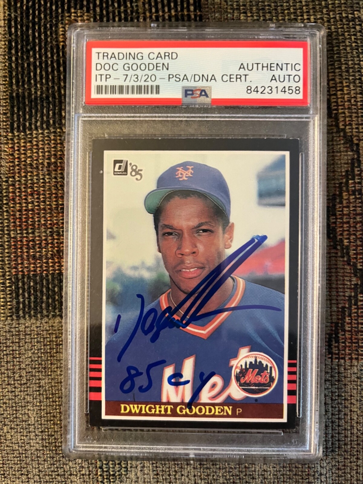 Autographed Dwight Gooden 1985 Donruss Rookie Card insc 85 CY PSA ...