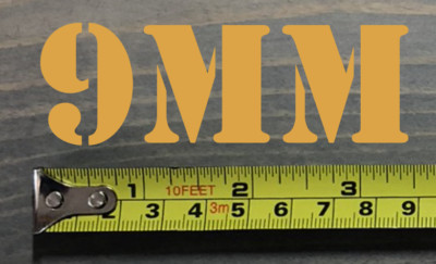 9MM Sticker Decal 3.5" Ammo Can Box Label Ammunition Yellow Case Custom ...