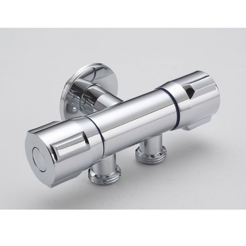 Sliver Outlet Shut Off Thickened Double Switch Water Outlet Valve ...