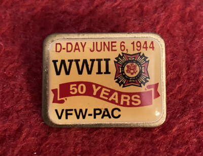 Vtg WWII Military Collectible Pin, D-Day 50 Yr Anniversary 6/6/1944 ...