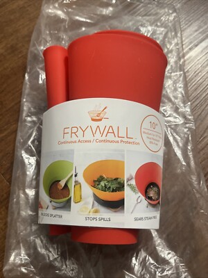Frywall 10" Red Splatter Guard For 10" Frying Pans BPA Free | eBay