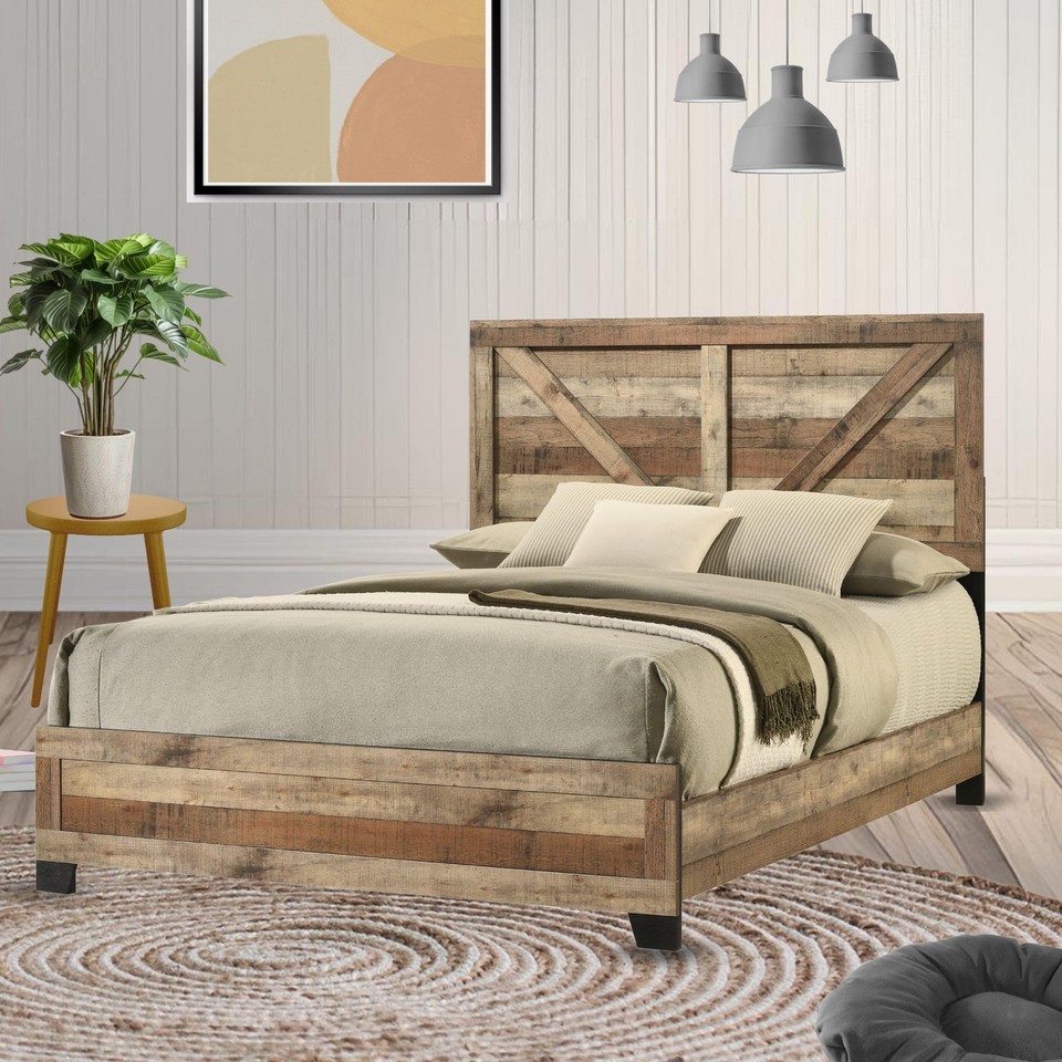 Kings Brand Furniture 6-Piece Antique Natural Queen Size Bedroom Set | eBay
