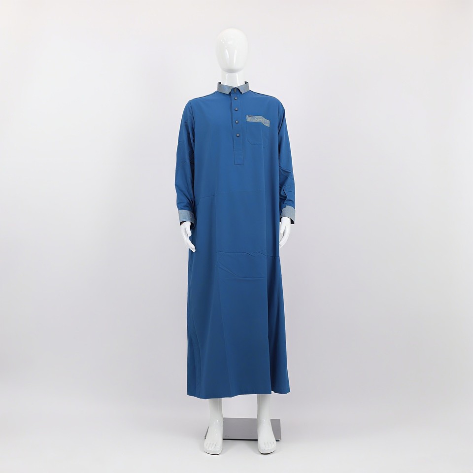 Muslim Men Long Sleeve Robes Turkey Kaftan Jubba Thoub Thobe Kaftan ...