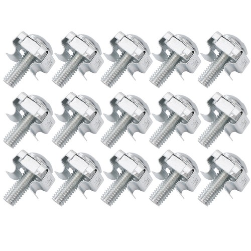 100 Pcs Steel Nut Computer Rack Mount Cage Screws and Nuts to Clamp | eBay