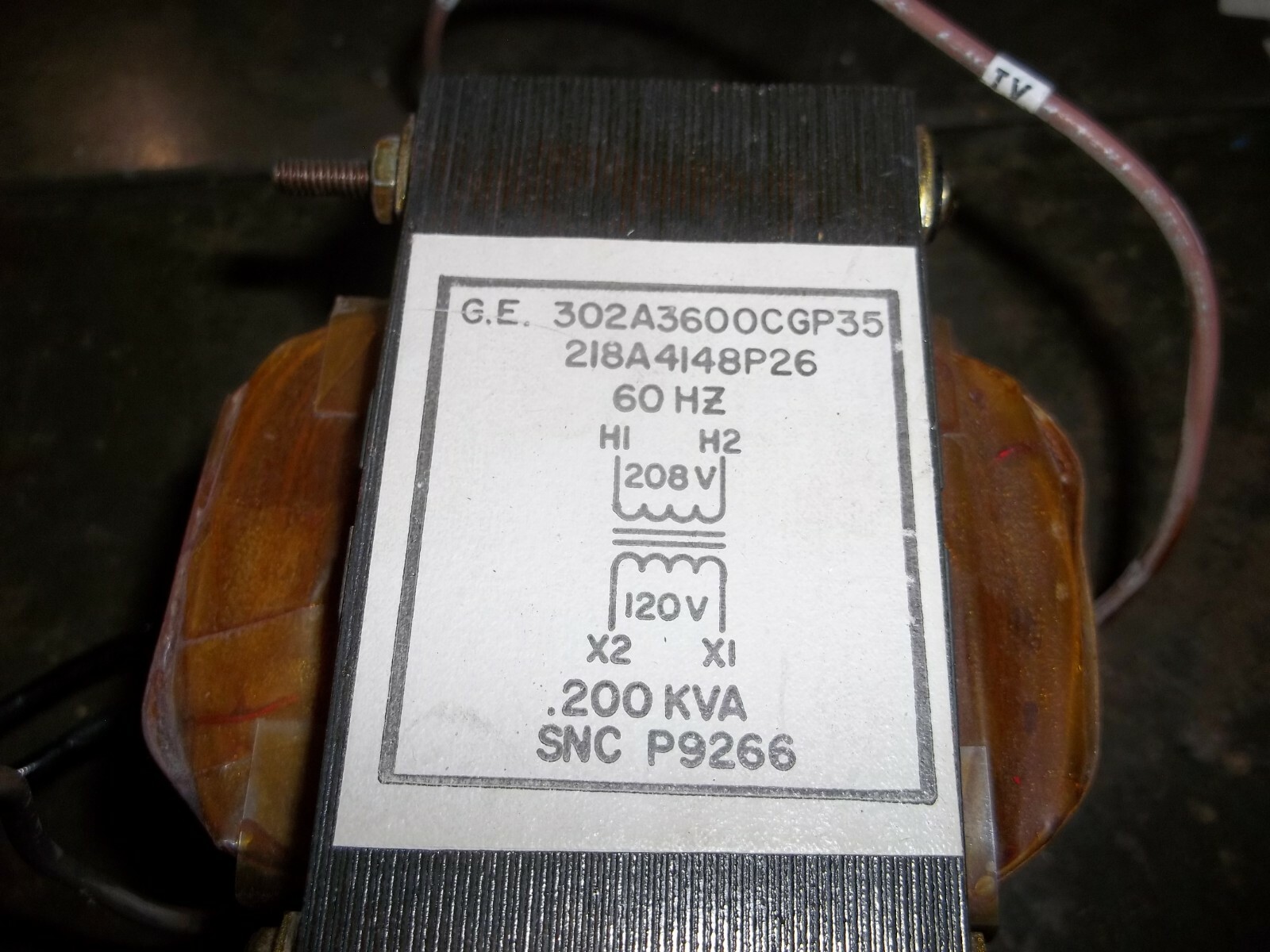 GE 302A3600CGP35218A4148P26 TRANSFORMER SNC P9266 60HZ .200 KVA (X3) | eBay