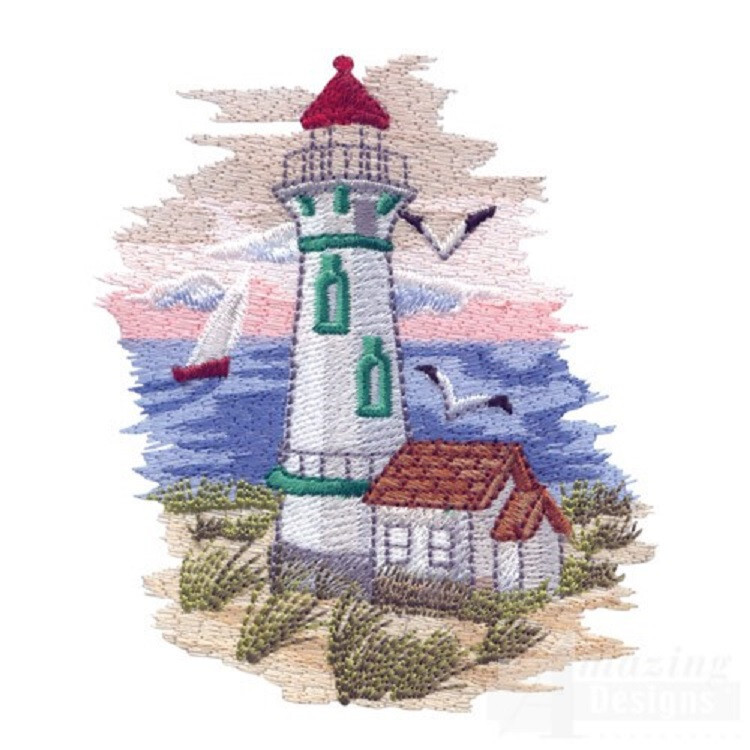 45 Scenic Lightouses Machine Embroidery Designs on USB | eBay
