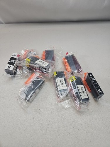 Lot of Black Ink Cartridge + LED Chip for PGI-220BK MP560 MP640 MX870 ...