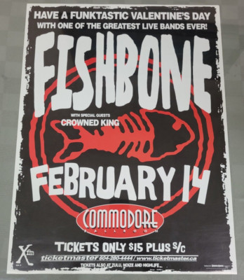 Fishbone Crowned King Poster 2002 Vancouver BC Canada Funk Rock Band | eBay