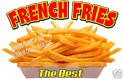 French Fries Decal 14" The Best Concession Food Truck Restaurant Vinyl ...