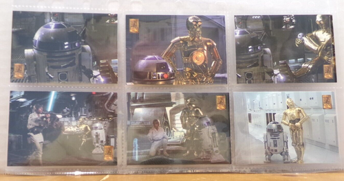 UK STAR WARS TRILOGY TRADING 6 CARD SHEET READY TO FRAME FEATURING ...