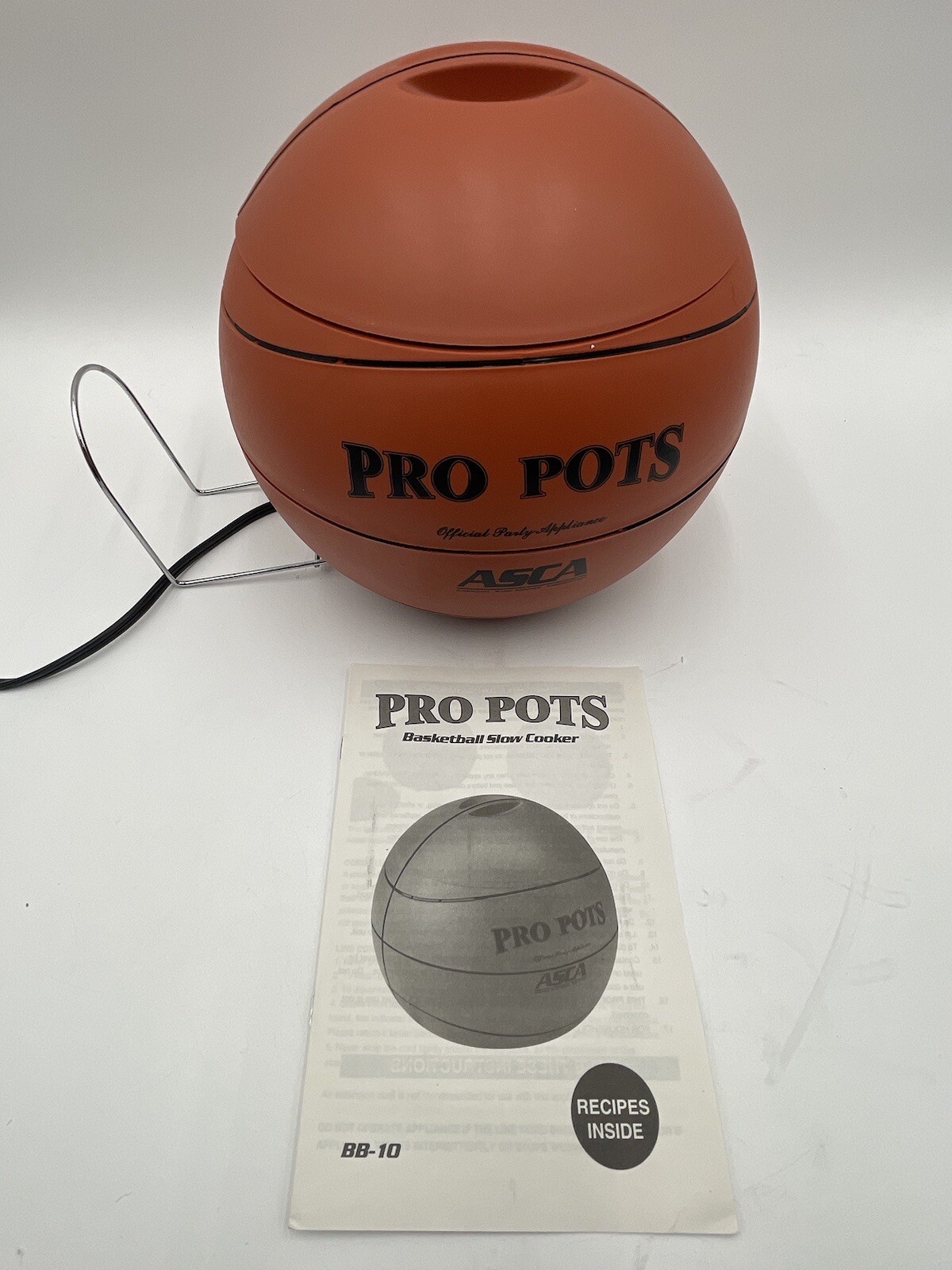 Pro Pots Basketball Slow Cooker Crock Pot Bb10 1.5 Quarts W/lid Rack ...