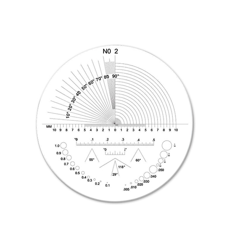 Black Copy Reticle Scale Used for PEAK 1983/2028 Scale Loupe 10X ...